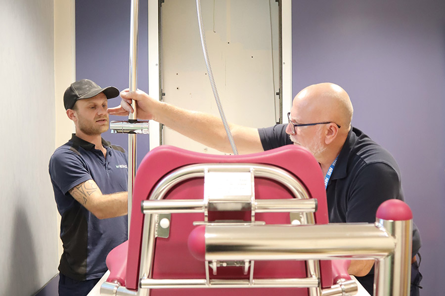 Baths and ceiling hoists: building dignity into design